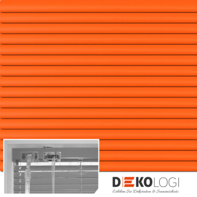 Jalousie nach Maß Innen Schalusie Alu Jalousette Maßanfertigung orange ...