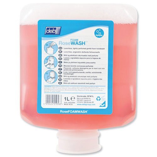 DEB Rose Foaming Hand Soap Refill Cartridge 1 Litre Ref RFW1L | eBay