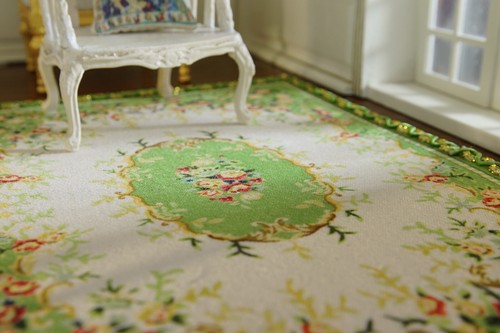 Miniature Beautiful Green Victorian Roses Floral Dollhouse 1/12 Scale ...