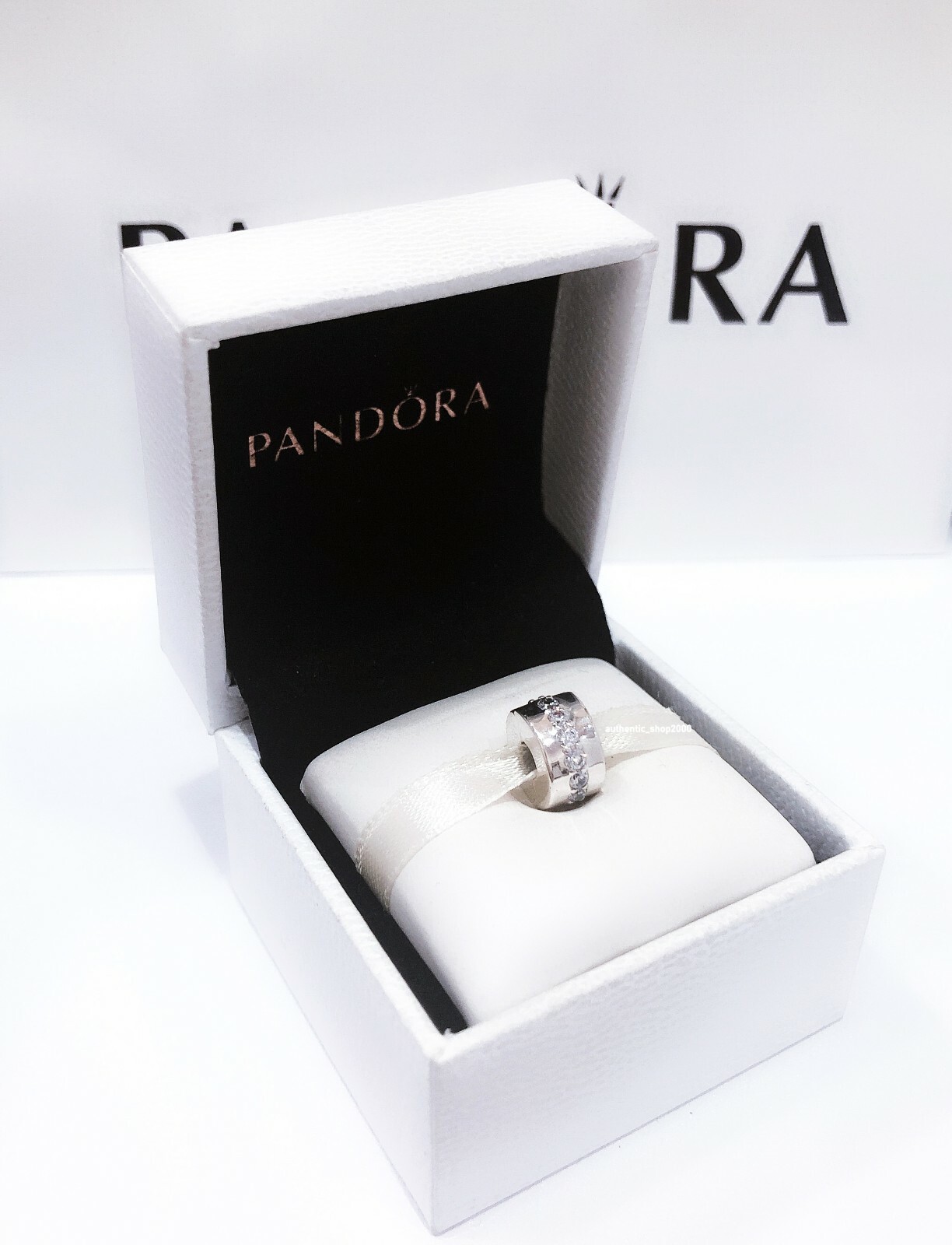 NEW Authentic PANDORA 925 Shining Path Crystal Clip Charm Pendant ...