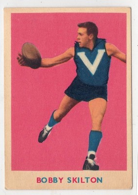 SCANLENS 1963 VFL FOOTY CARD BOBBY SKILTON SOUTH MELBOURNE SWANS # 5 ...