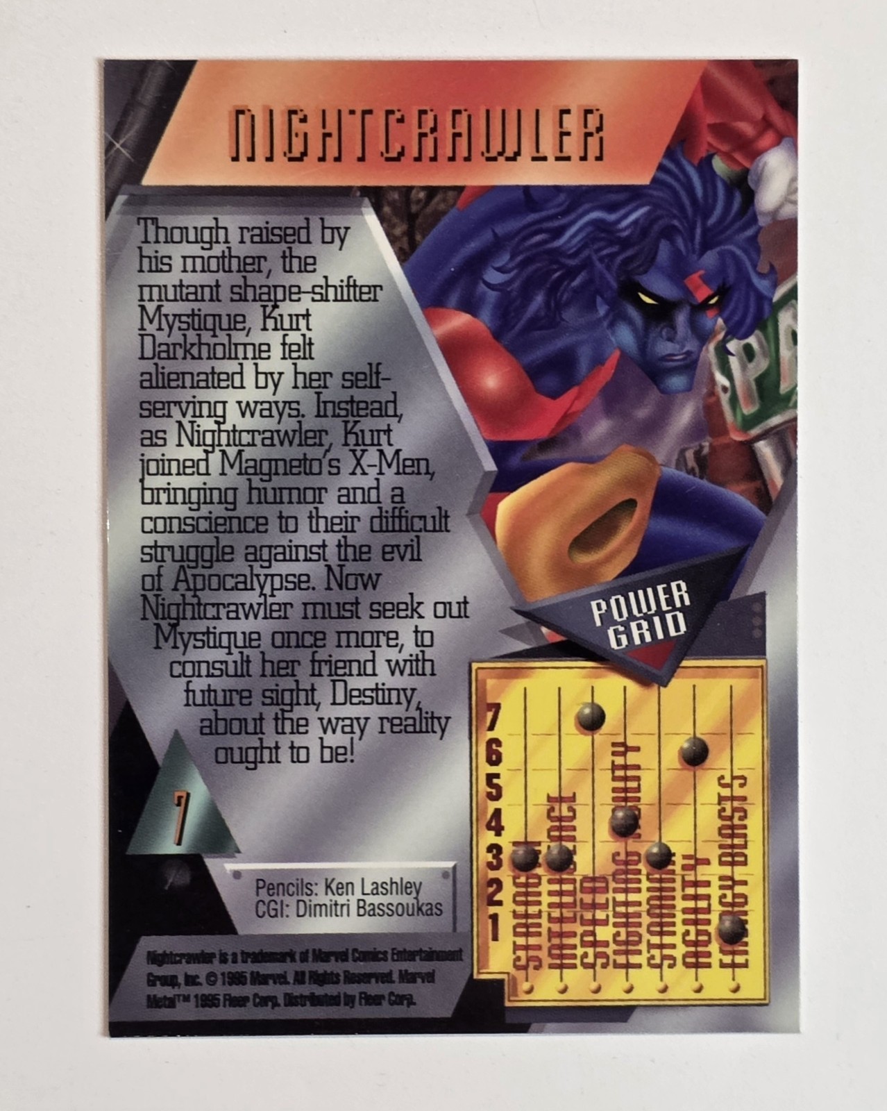 Nightcrawler - 1995 Fleer Marvel Metal #7 for sale online | eBay UK
