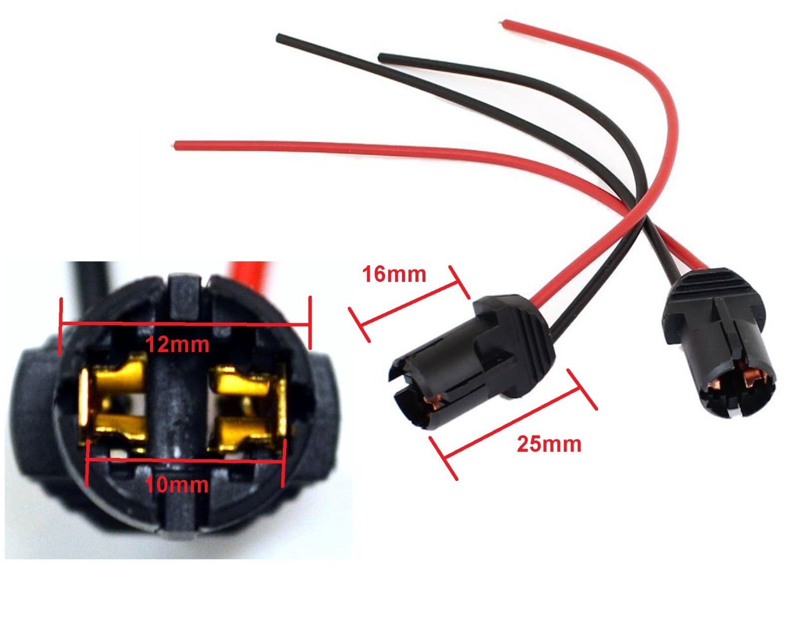 Universal Pigtail Wire Female Socket 912 T15 PBL Interior Cargo Trunk ...