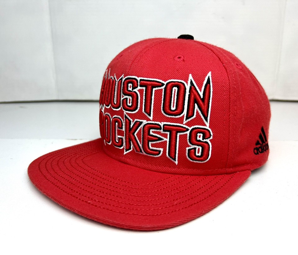 Vintage Adidas Y2K NBA Houston Rockets Snapback Adjustable Hat Cap Flat ...