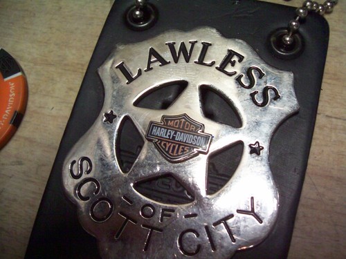 Lawless Harley Davidson Badge (Scott City, MO) RARE!!! with poker chip ...