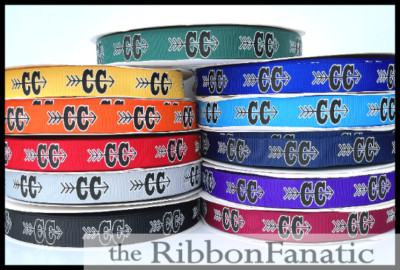 3yds 7/8" Cross Country Black Red Navy Royal Blue Hunter Gray Grosgrain ...