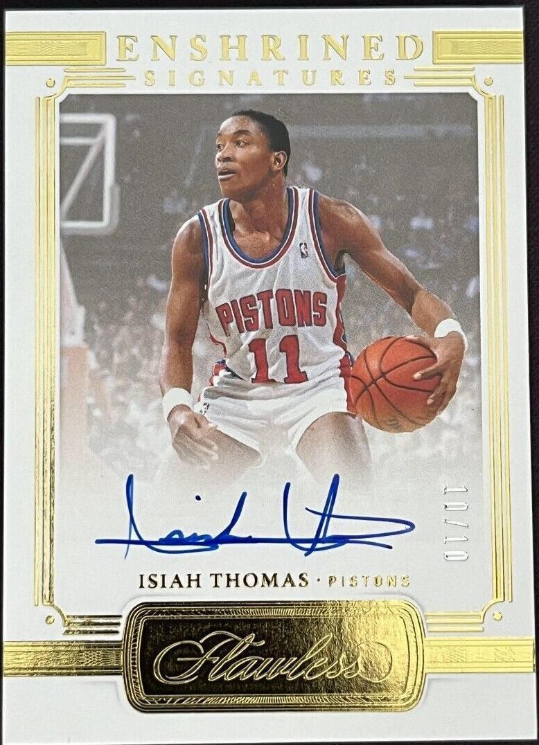 2020-21 Panini Flawless - Enshrined Signatures Isiah Thomas #ENS-ISI ...