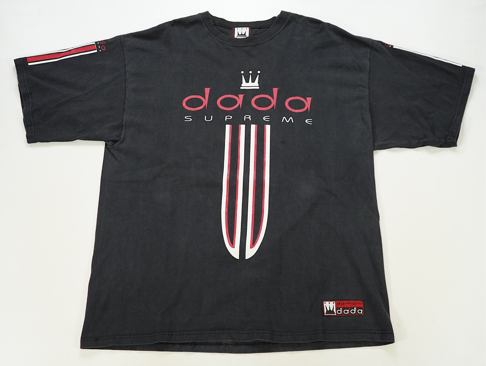 Rare Vintage DADA Supreme Spell Out Crown Graphic T S… - Gem