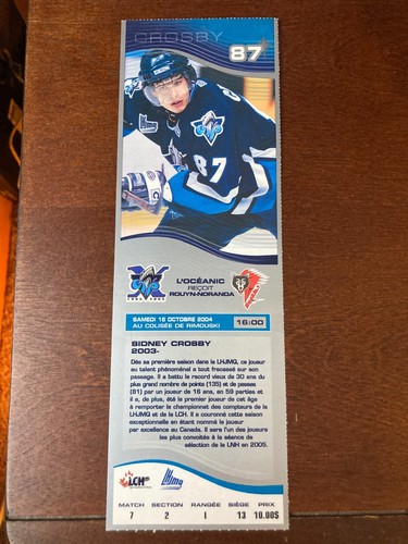 Sidney Crosby 2003 Rimouski Oceanic Game Ticket Pre Rookie | eBay