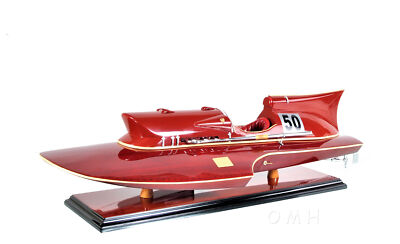 24.5 INCH Ferrari Hydroplane Medium Wooden Boat Model Replica | eBay
