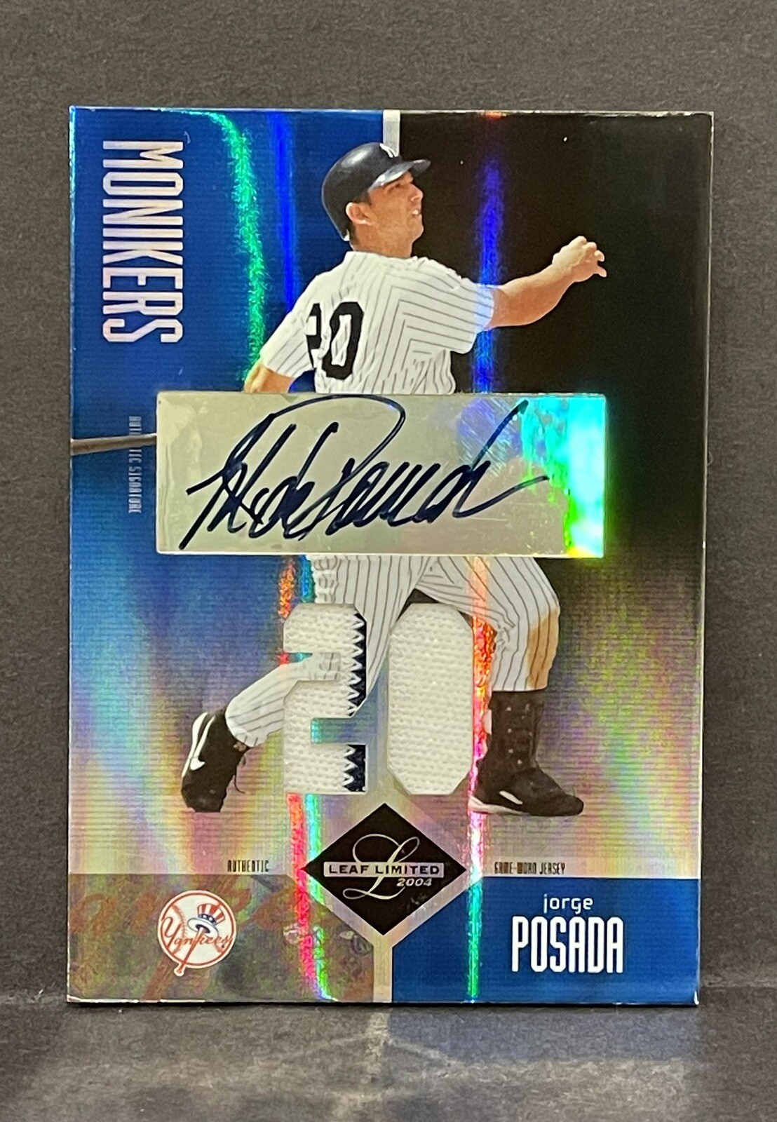 JORGE POSADA 2004 Leaf Limited #71 MONIKERS JERSEY NUMBER AUTO #/25 | eBay