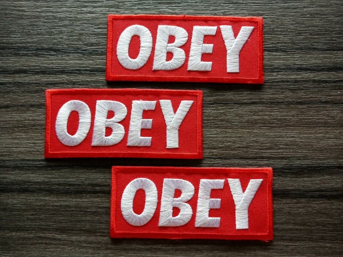 Obey Logo Patch Obey Mens Red Circle Logo Patch Five Panel Hat Gun