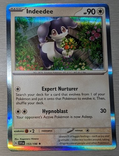 Pokémon TCG Indeedee Scarlet & Violet Base Set 153/198 Reverse Holo ...