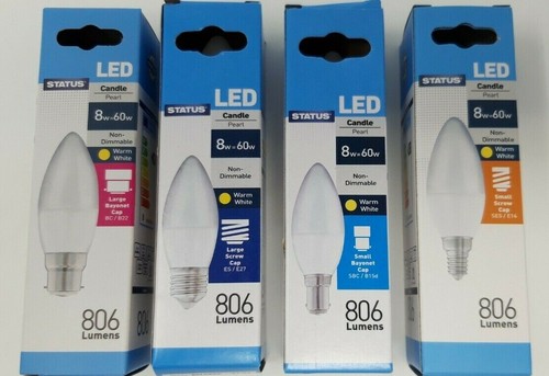 Status LED Candle Bulb B22 E27 E14 B15 Warm / Cool / Day White Light ...