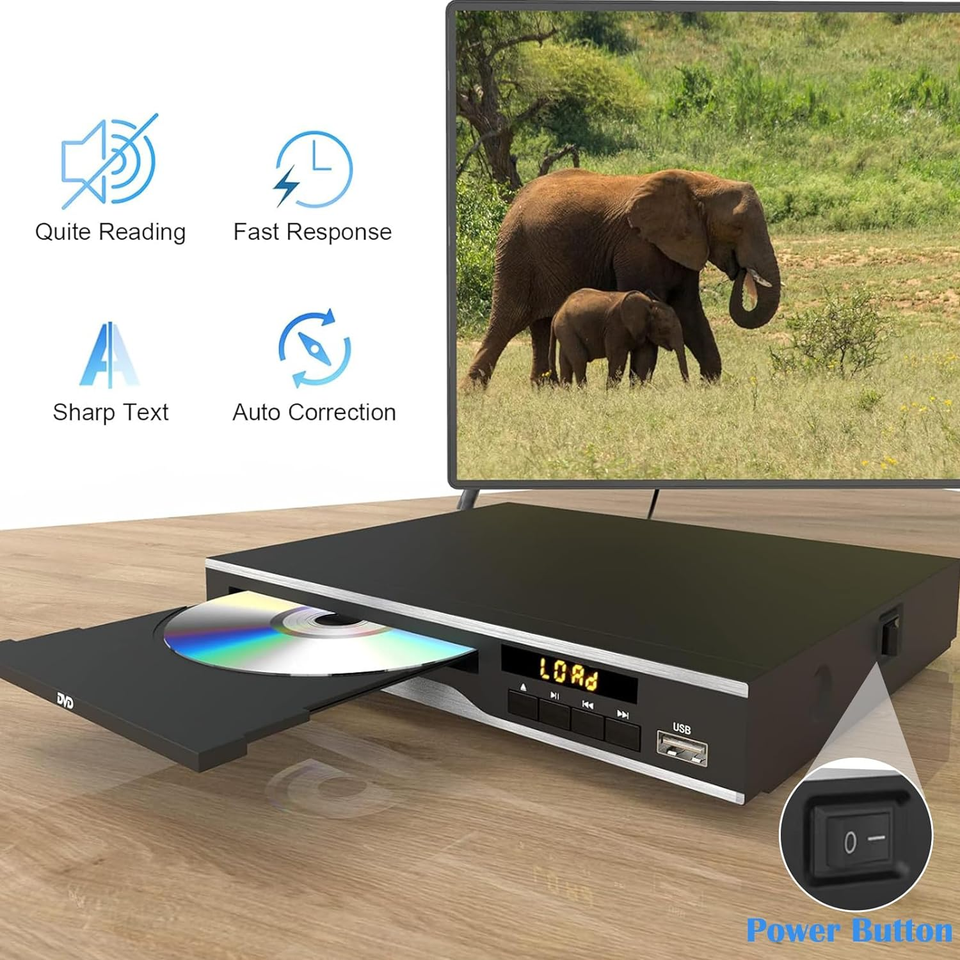 DVD Player, Region Free DVD Players for Cd/Dvd'S, Compact DVD Player ...