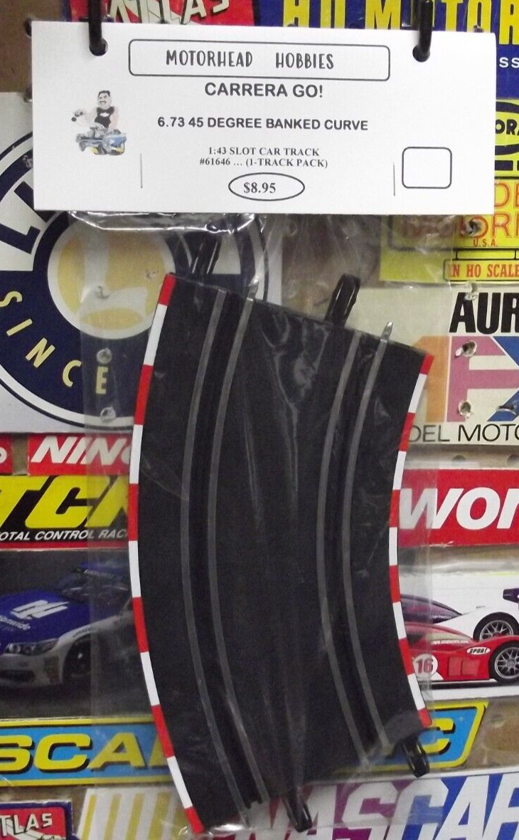 CARRERA GO 1:43, 6.73" HIGH BANKED CURVE SLOT CAR TRACK, #61646, (1pc ...