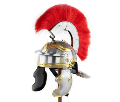 Medieval Roman Centurion Helmet Red Plume Ideal for Decoration & LARP ...
