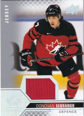 🏒 2022 UPPER DECK TEAM CANADA JUNIORS JERSEY - DONOVAN SEBRANGO #10 | eBay