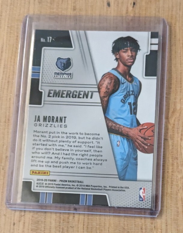 2019-20 Prizm Ja Morant Emergent Rookie Card RC #17 Grizzlies | eBay
