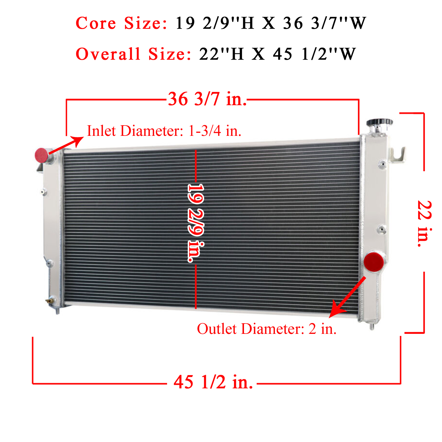 3 Rows Radiator For 1994~2002 01 Dodge Ram 2500 3500 Pickup 5.9L Diesel ...