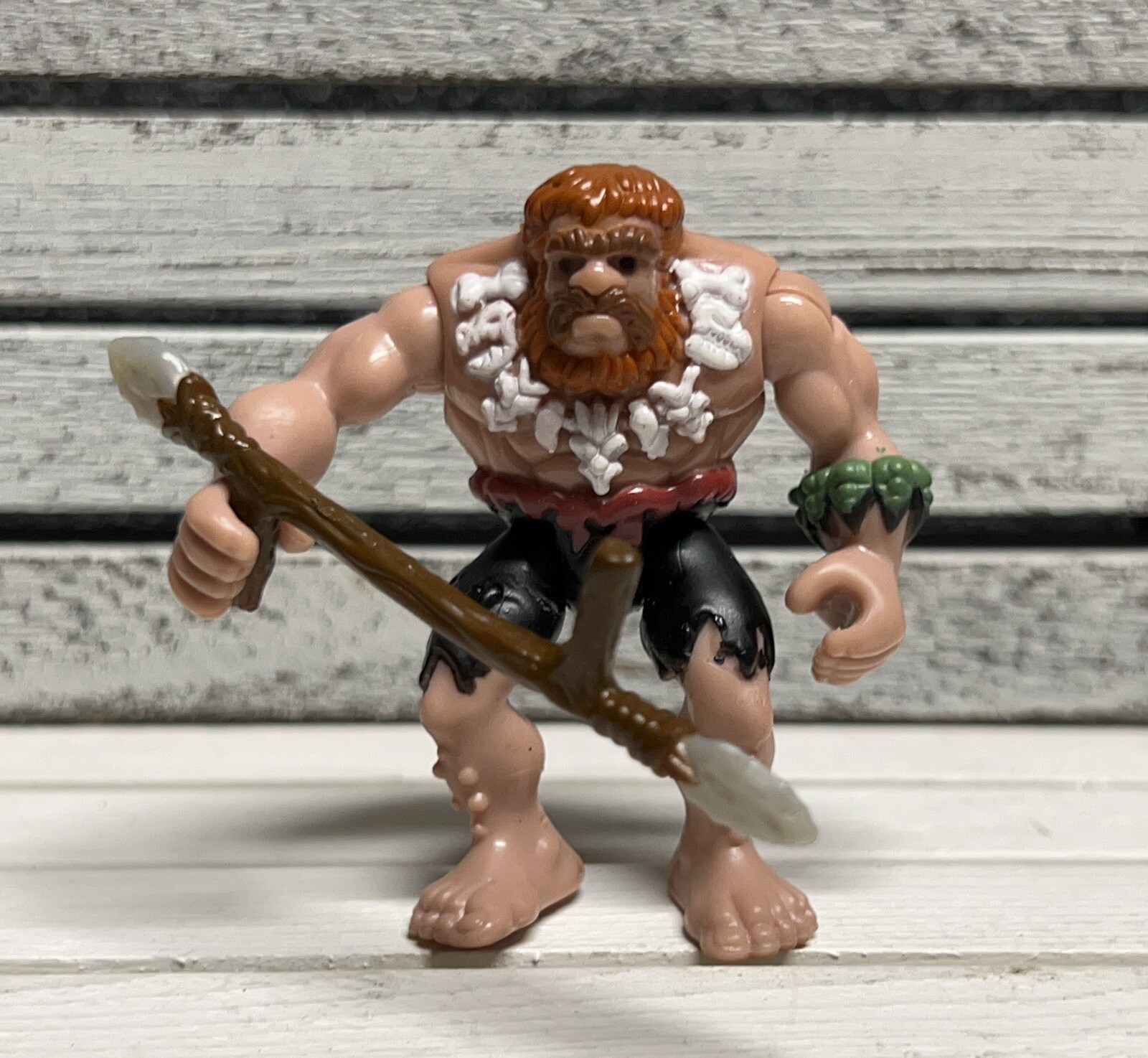 Imaginext Dinosaurs CAVEMAN Bone Necklace Beard Action Figure Fisher ...