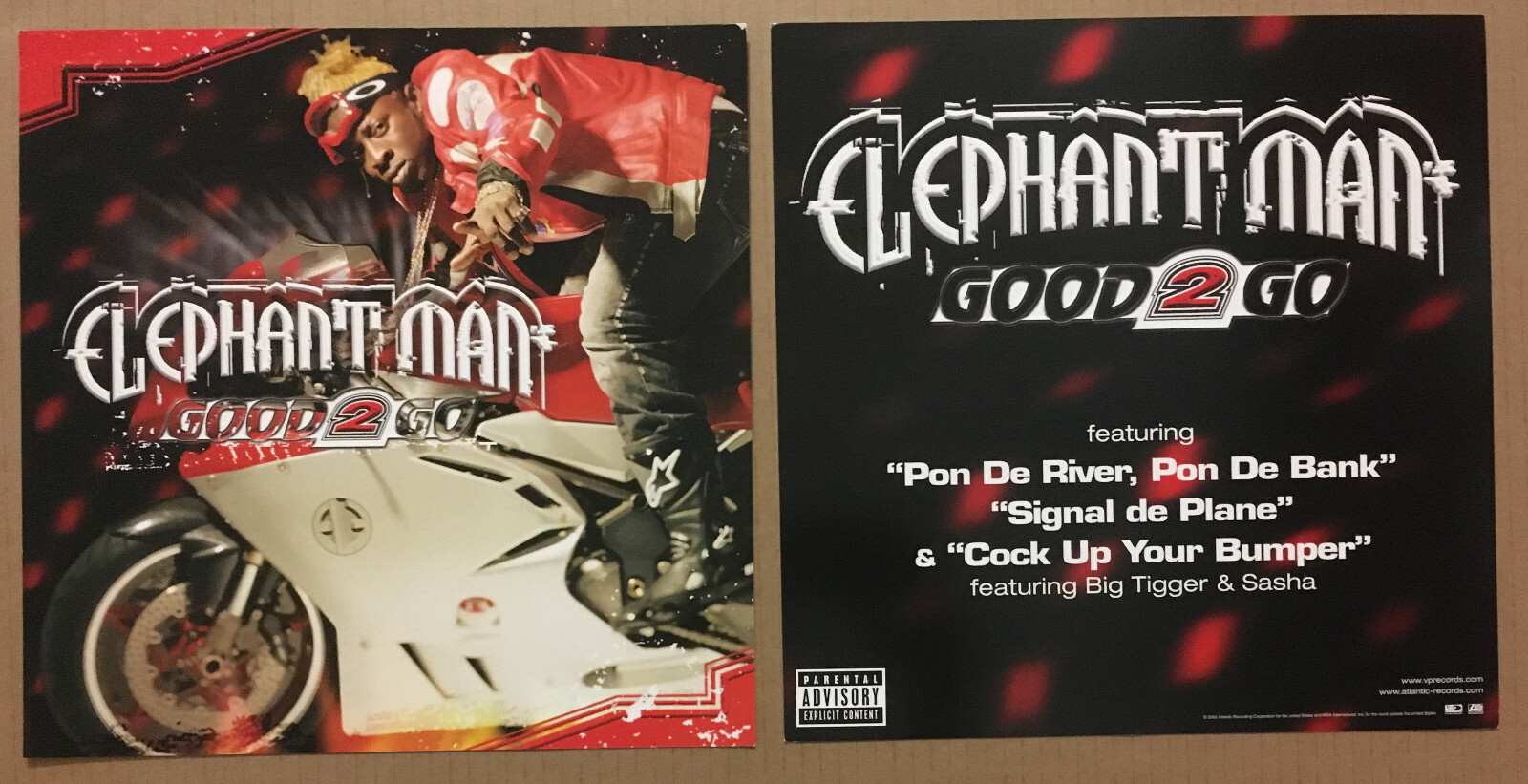 ELEPHANT MAN Rare 2003 Set 2 DOUBLE SIDED PROMO POSTER FLAT of Good CD ...