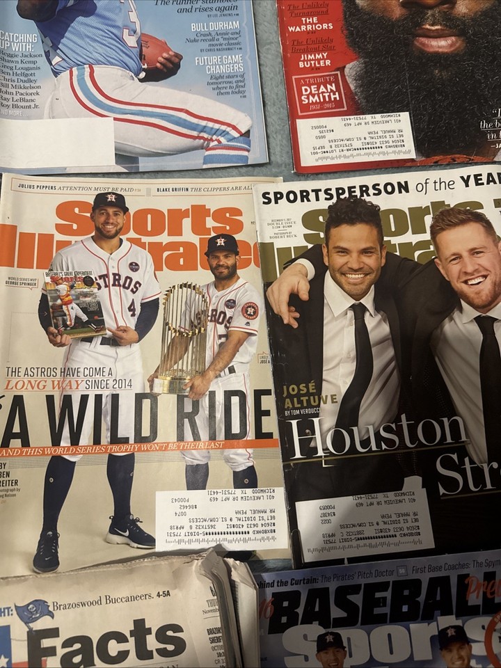 Sports Illustrated Lot Astros World Series And Rockets And Texans Mags ...