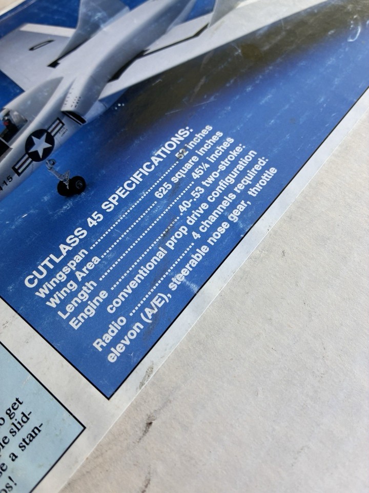 Global Cutlass 45 Balsa R/c Model Airplane Kit | eBay