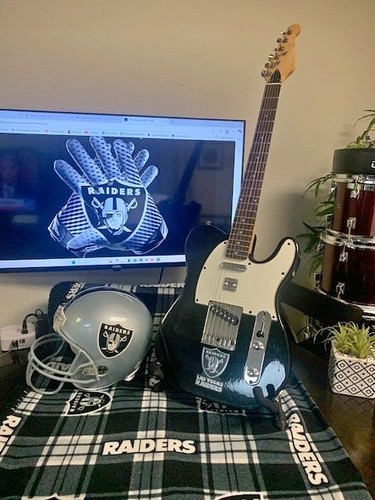 “Raiders” Graphic 6 String Electric Guitar | eBay