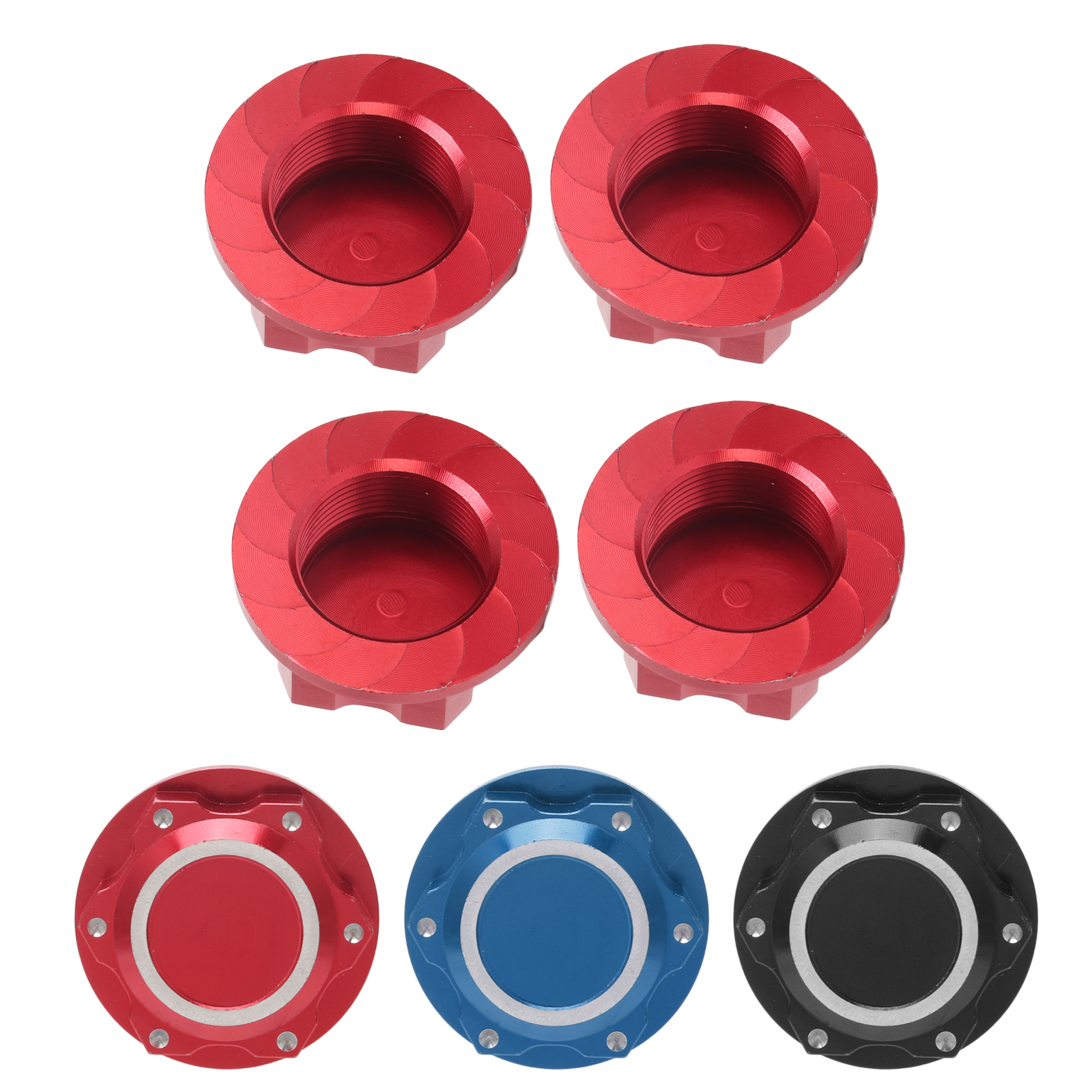 4 Pcs RC Wheel Nuts Aluminum Alloy Bottom Anti Skid Dustproof Hex Wheel ...