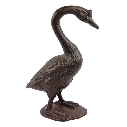 Large Cast Iron Goose Figurine Statue Garden Yard Pond Fountain Decor ...