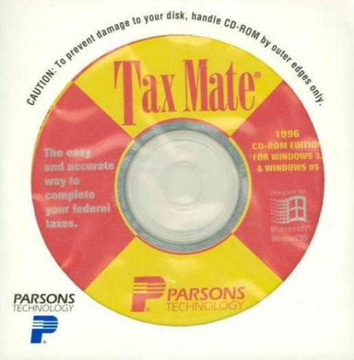 Tax Mate 1996 PC CD Parsons complete easy accurate past federal returns ...
