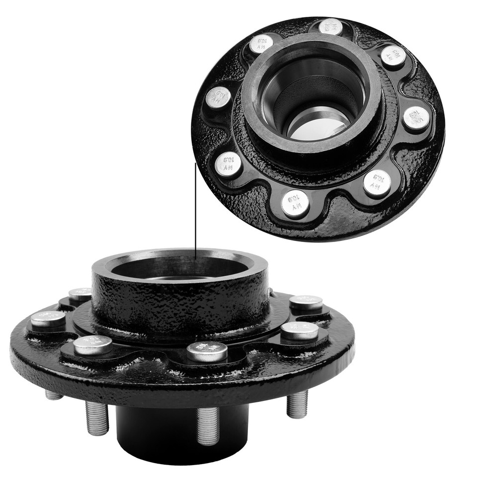 8 x 6.5 Lug Bolt On Wheels Fit For shipping Container Hub and Spindle ...