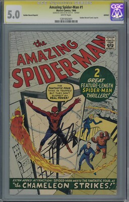 Amazing Spider-Man #1 (Marvel) Golden Record Reprint CGC 5.0 SS Stan ...