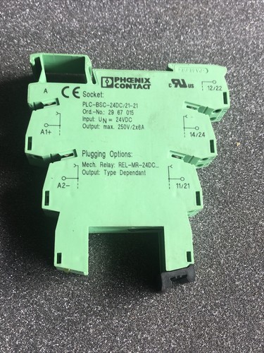 Phoenix Contact Relay Base 2966016 /PLC-BSC-24DC/21 SLIM Relay Base | eBay