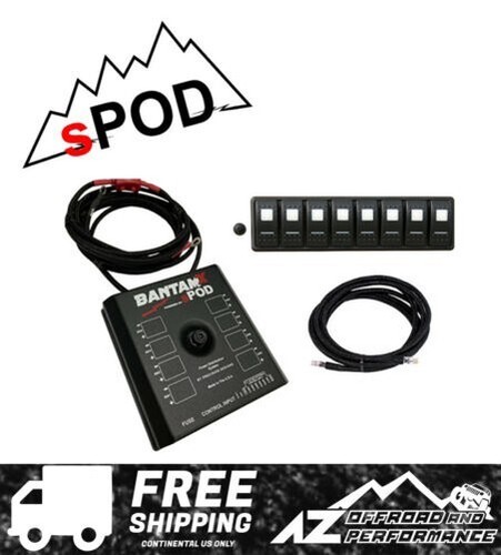 sPOD 8 Circuit BantamX w/ Blue LED Switch Panel & 84" Battery Cable ...