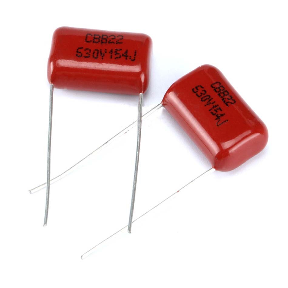 10x CBB Capacitors 630V 0.15uF 154J 150nF Polyester Film Capacitors ...