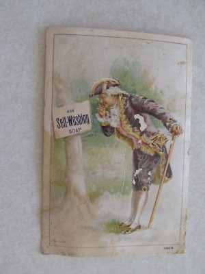 XX117 Victorian trade card Rough Self Washing Soap Dapper dressed ...