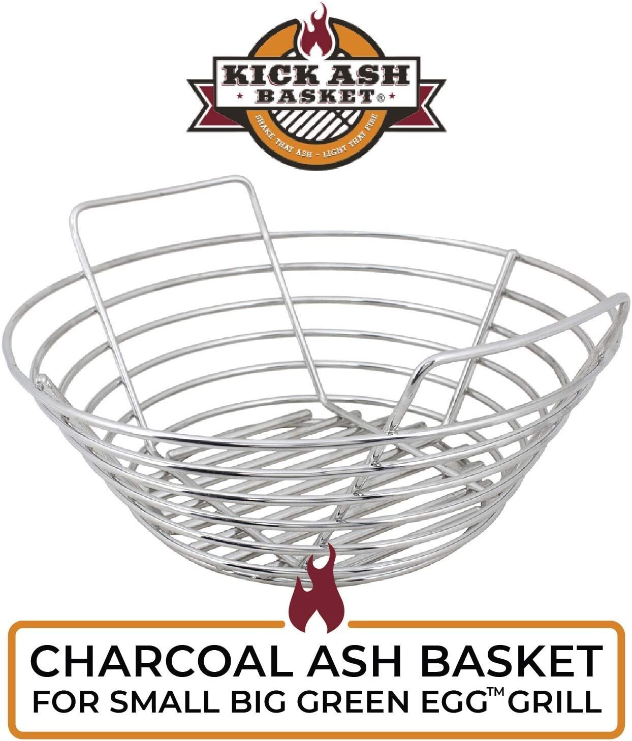 Kick Ash Basket Stainless Steel Charcoal Ash Basket for Small Big Green ...