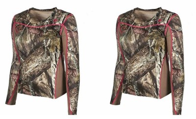 (2) Scent Blocker ScentLok Mens 8th Layer S/S Shirt Mossy Oak Camo Size ...