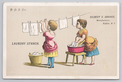 Gilbert S. Graves Laundry Starch Women Washing Clothes Line Victorian ...