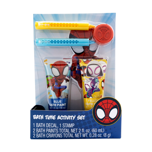 Marvel Spidey Amazing Friends Bath Time Set 2 Bath Paint 2 Bath Crayons ...