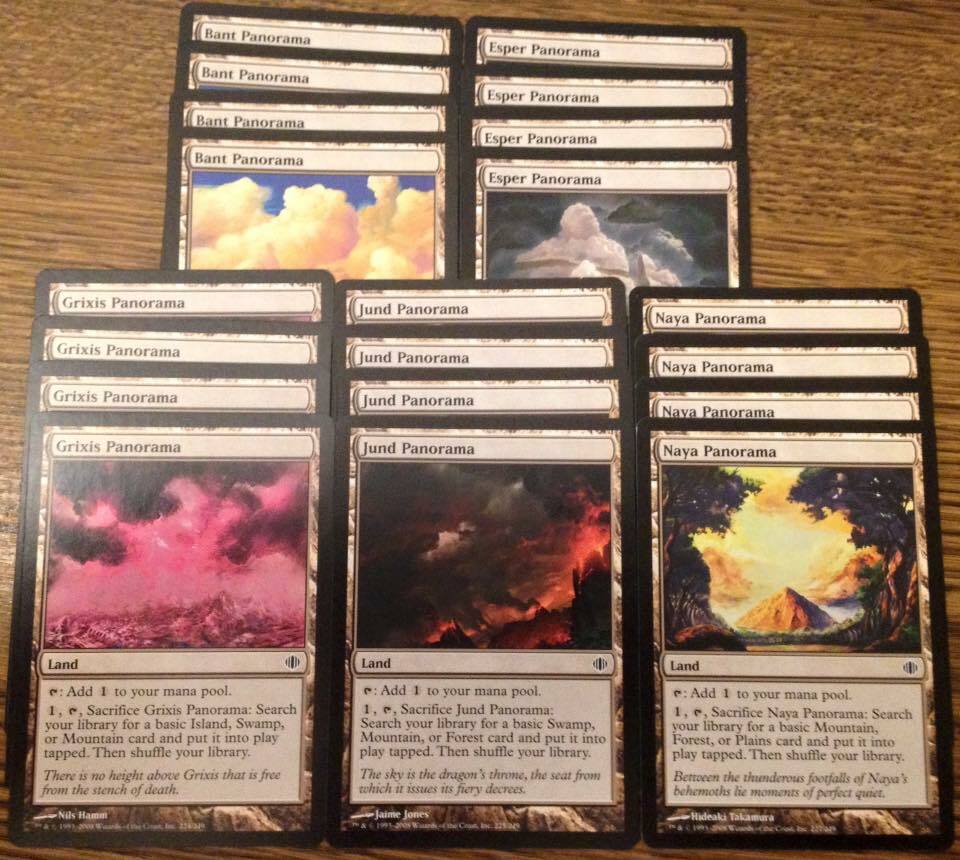 20x Panorama Land (Bant, Esper, Grixis, Jund, Naya) 4 of each Shards ...