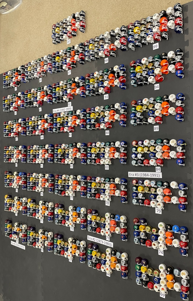 36 Complete Sets of NFL OPI Gumball Helmets Original Vintage 1965-2000 ...