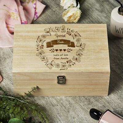 Special Nan Gift Personalised Large wooden Keepsake Box Gift HB-68 ...