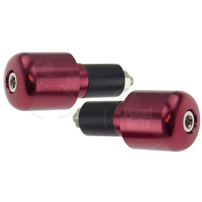 Red Handle Bar End CNC Slugger Hollow 7/8" Bars 6mm Cap Weight Slider ...