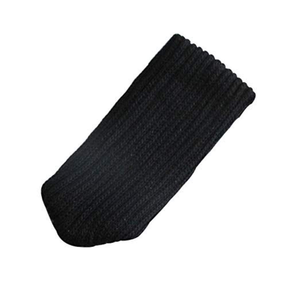 24 Pcs Knitted Furniture Socks Black Stool Leg Covers Hardwood Floors ...