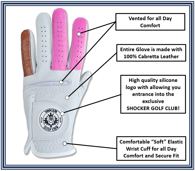 Shocker Golf Glove 100% Cabretta Leather Men's Adult Shoker Funny Gag ...