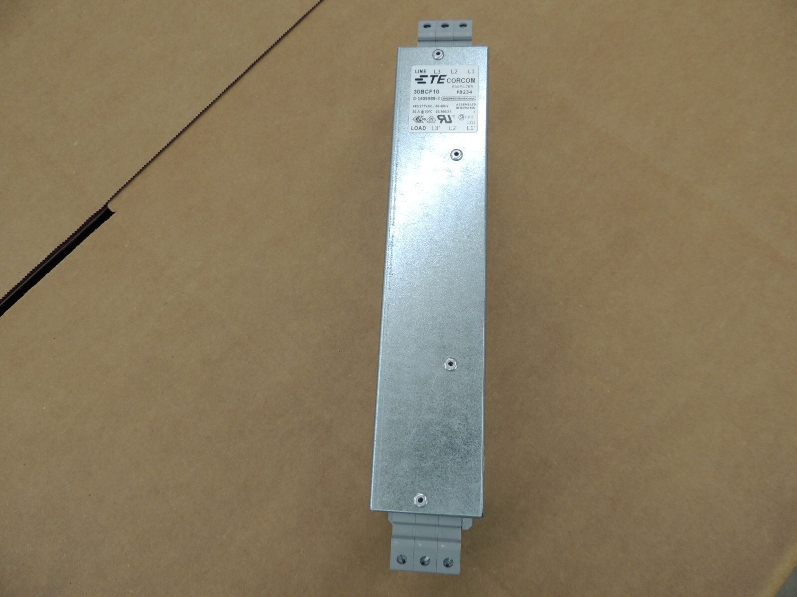 TE Connectivity Power Line Filter 3PH, 480V, 30A #70185887 (TYCO/TE ...