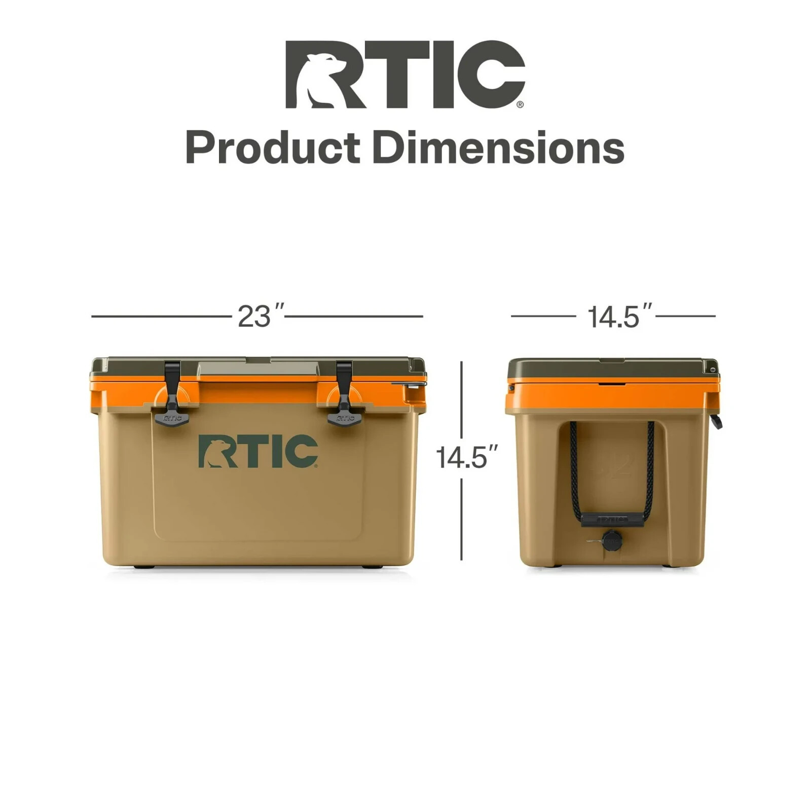 RTIC 32 QT Ultra-Light Hard-Sided Ice Chest Cooler, Trailblazer, Fits ...